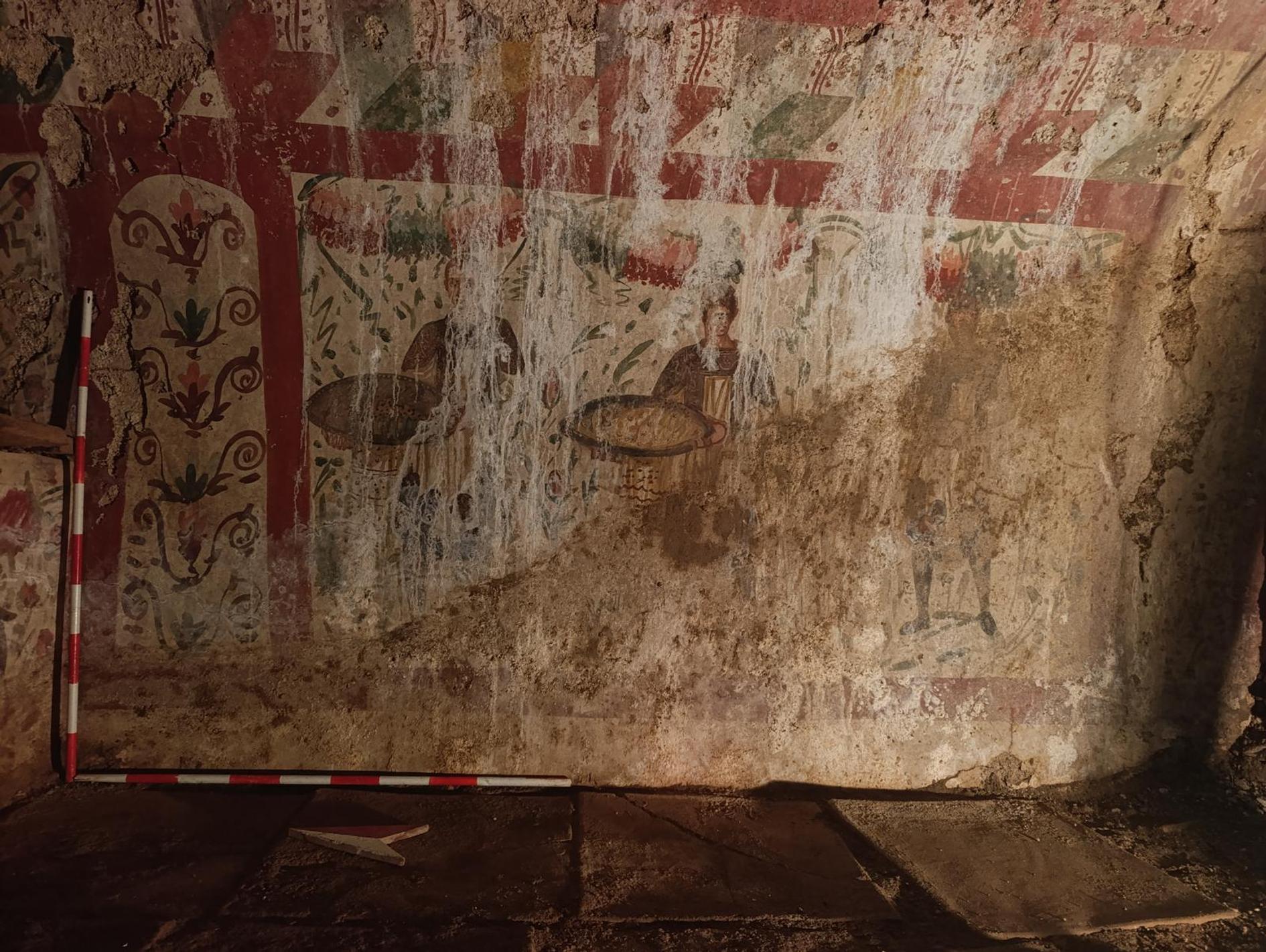 Early Christian fresco depicting Jesus as the Good Shepherd discovered ...