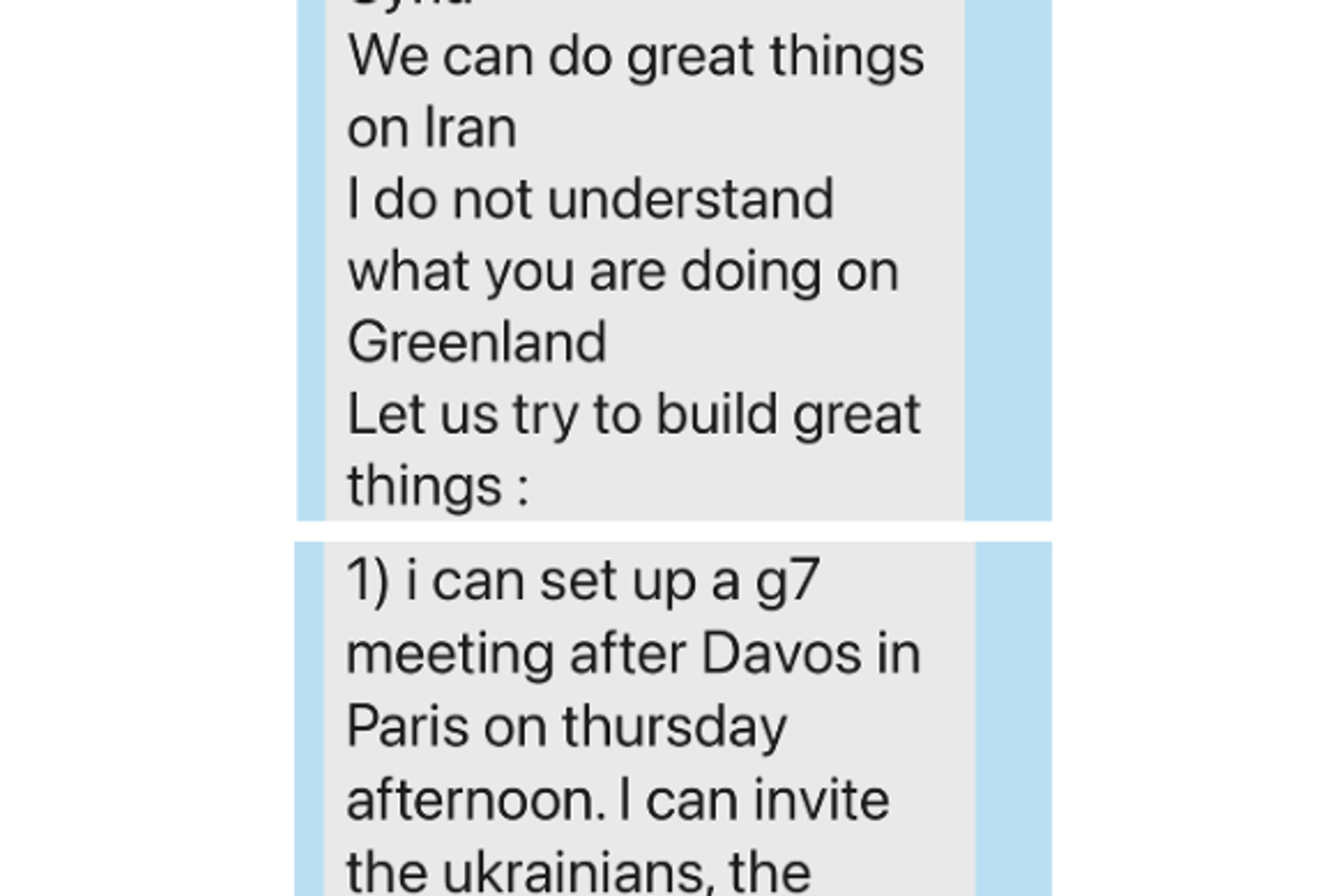 Trump posts 'private' text from Macron: 'I do not understand what you ...
