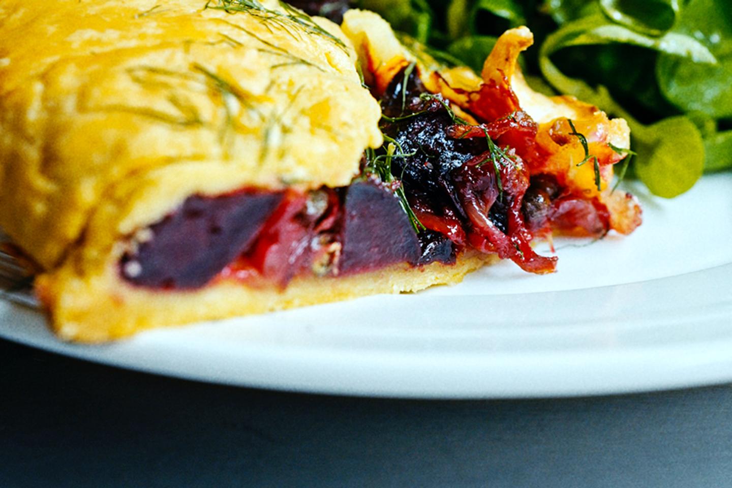 Tarte rustique à la betterave et au chèvre : la recette de Jesse Jenkins