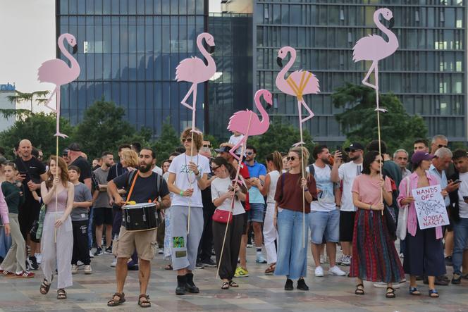 En Albanie, la « révolution des flamants roses » contre la famille ...